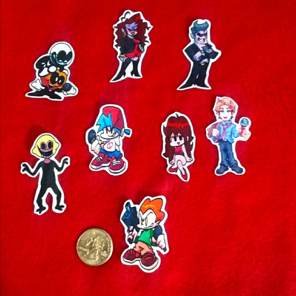 Handmade | Accessories | Handmade Friday Night Funkin Glossy Stickers ...